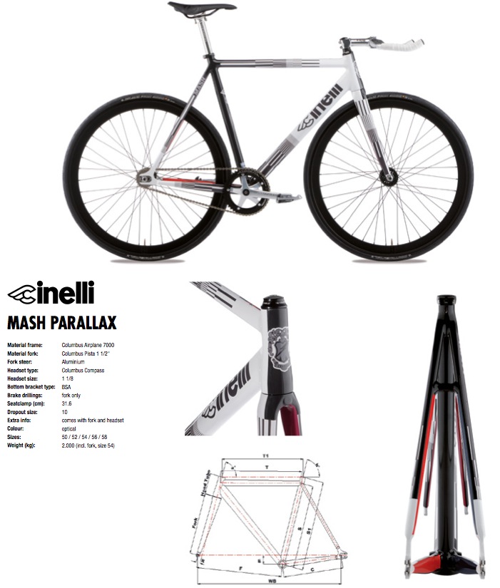 2014 Cinelli x MASH PARALLAX Frame/Fork Set, Preorder Now!