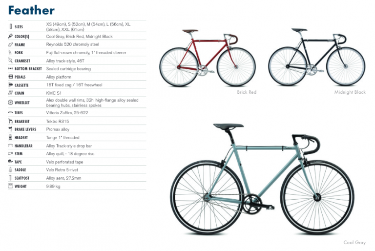 FUJI FEATHER 2021 FIXED / SINGLESPEED BIKES 4130 REYNOLDS CHROMOLY ...